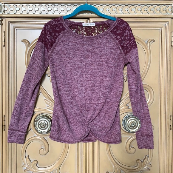 Rewind | Tops | Rewind Top Maroon With Lace Back Shoulders Very Soft ...